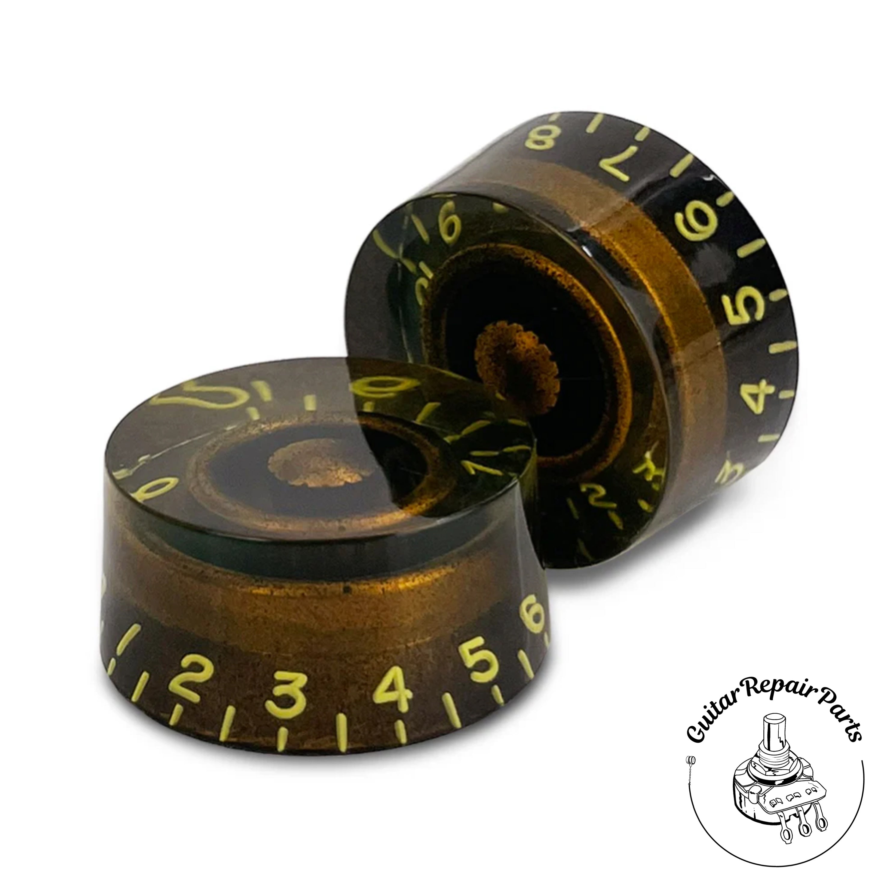 Plastic Speed Knobs, For Split-Shaft Potentiometers (2 pcs) - Chocolat ...