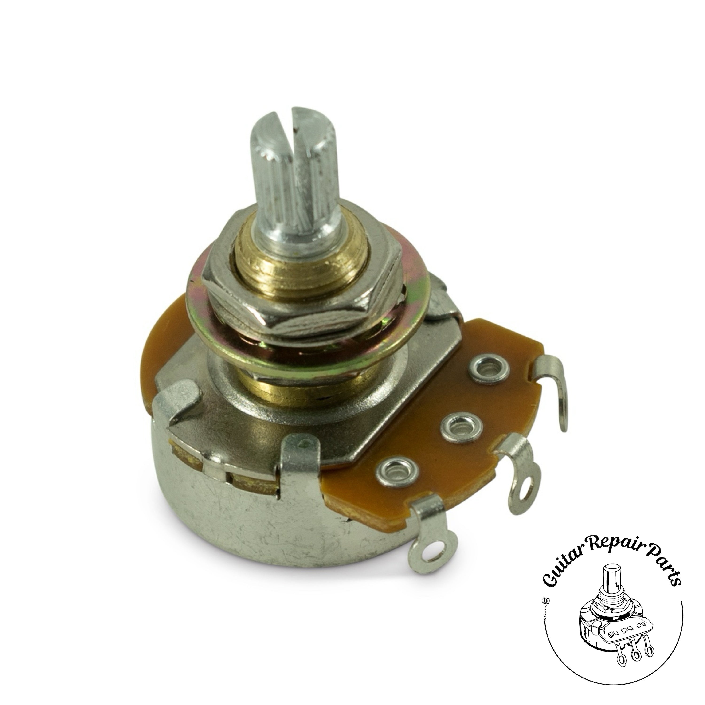 Alpha 250K Reverse Audio Taper Pot, Left Handed, Split-Shaft ...