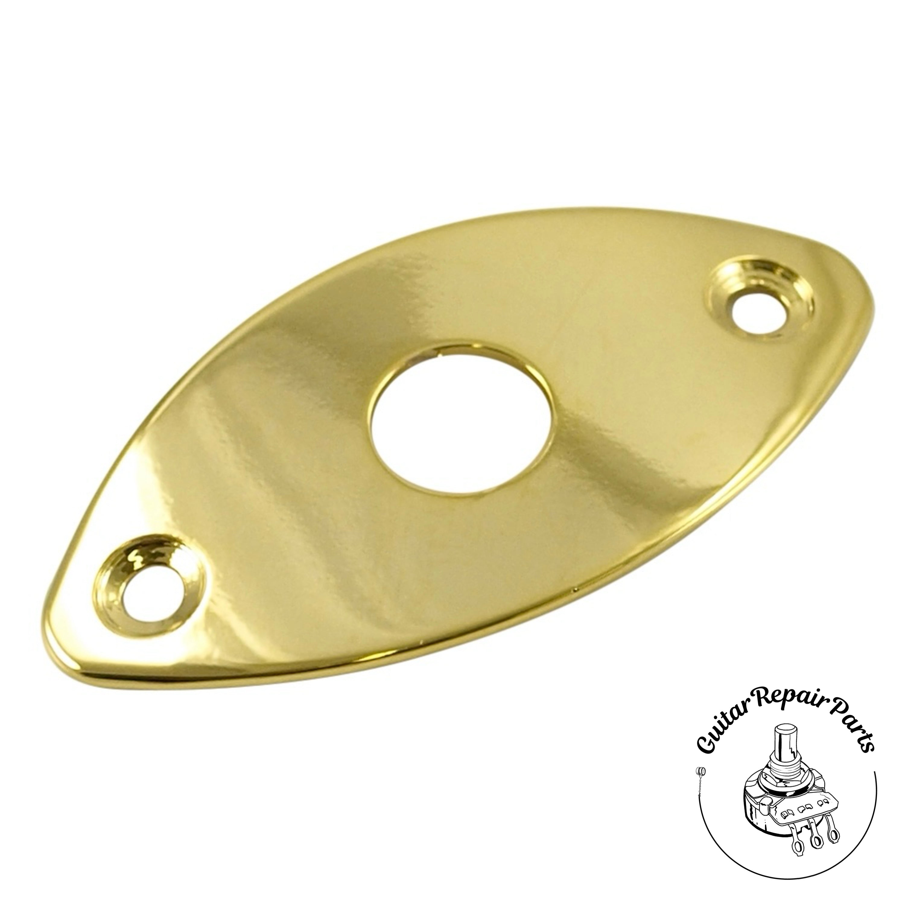 Football Contoured Metal Jack Plate - Gold – GuitarRepairParts.com