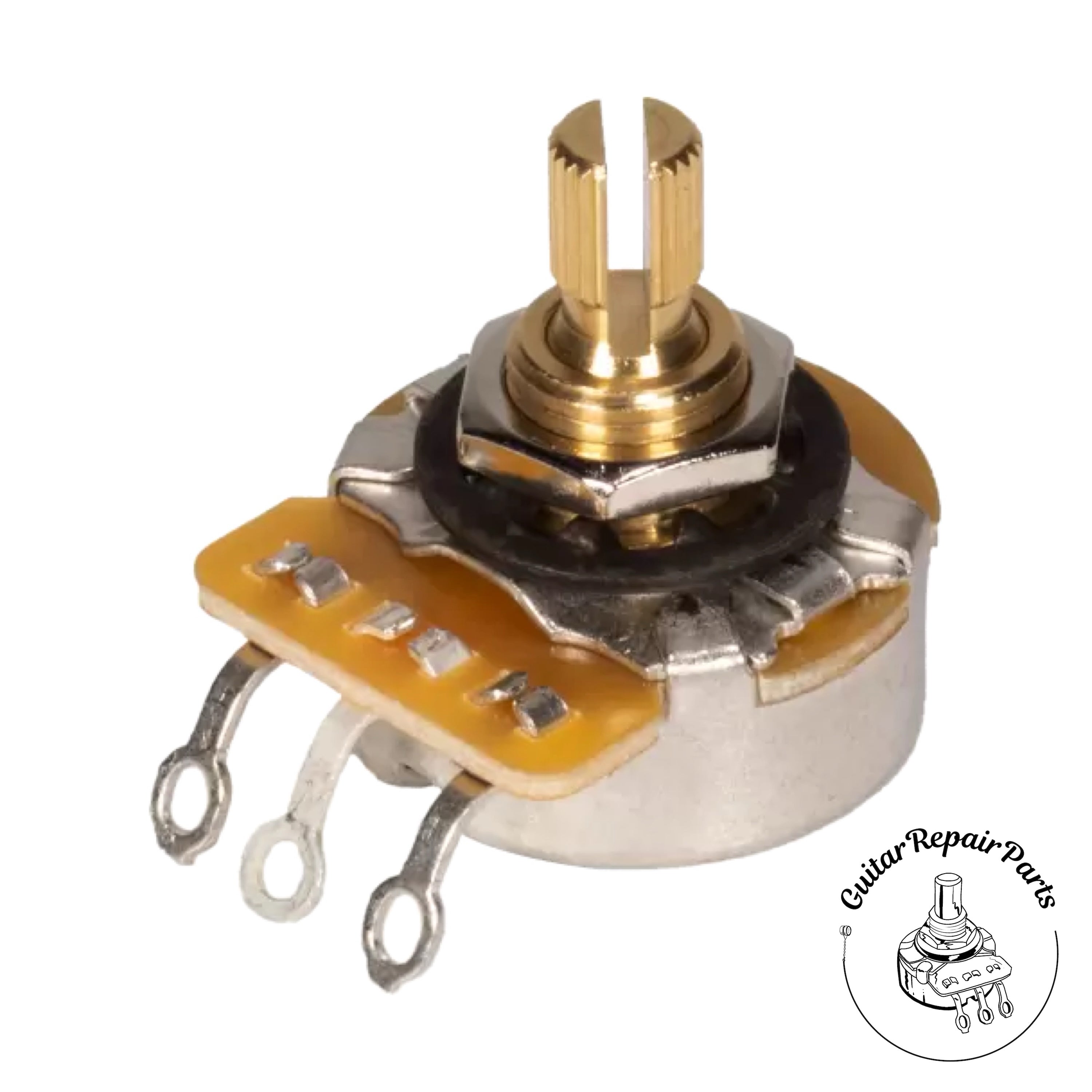 CTS 500K Potentiometer, Series 450G, Audio Taper, 1/4" Bushing, Split ...
