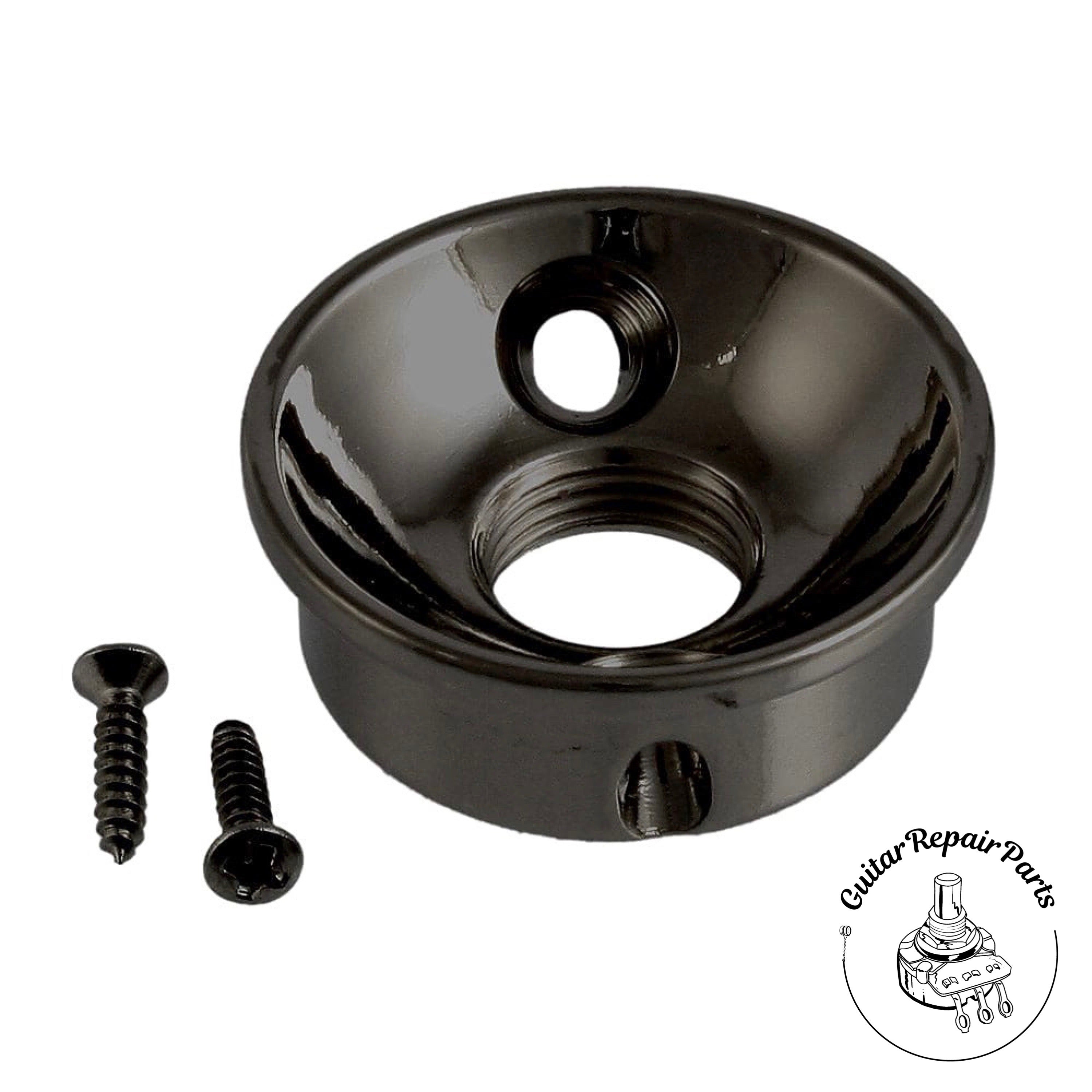 ElectroSocket Modern Telecaster Screw-In Jack Plate - Black ...