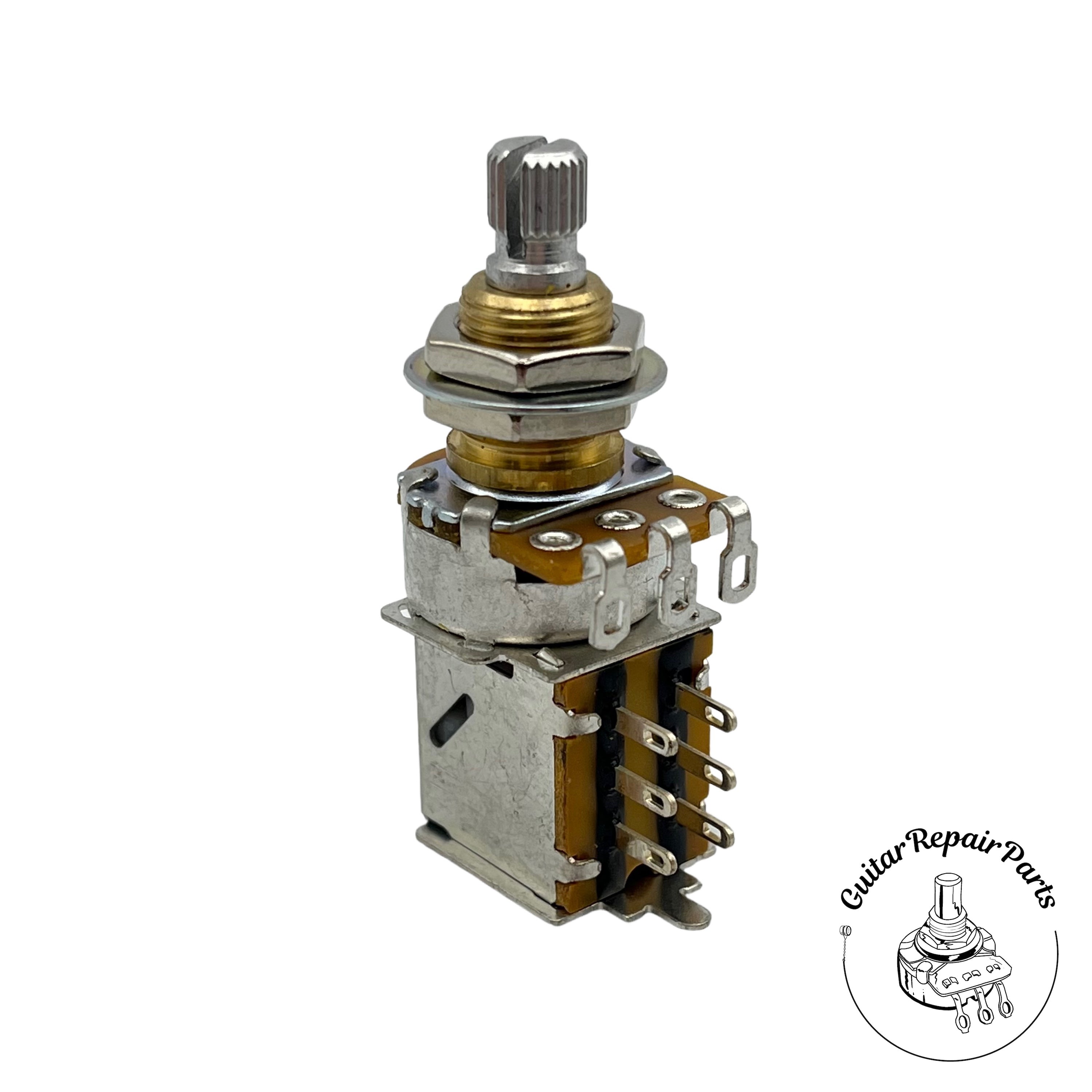 Alpha 250k Push-Pull Pot, DPDT, Split-Shaft – GuitarRepairParts.com