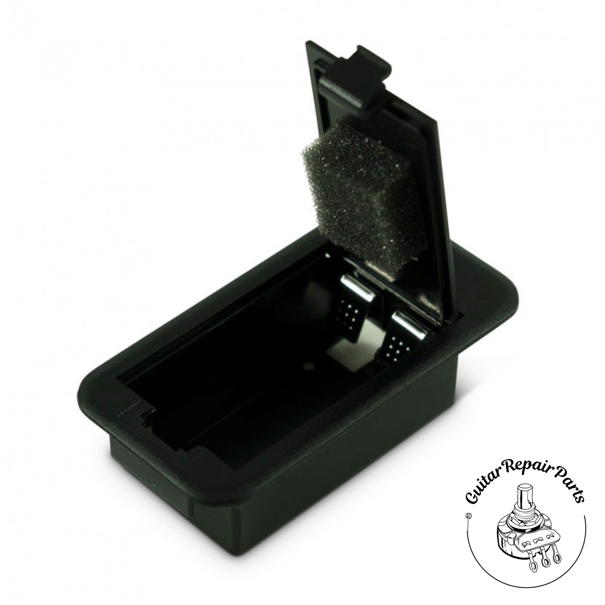 9 Volt Battery Box Compartment, Shallow, Bottom Mount - Black ...