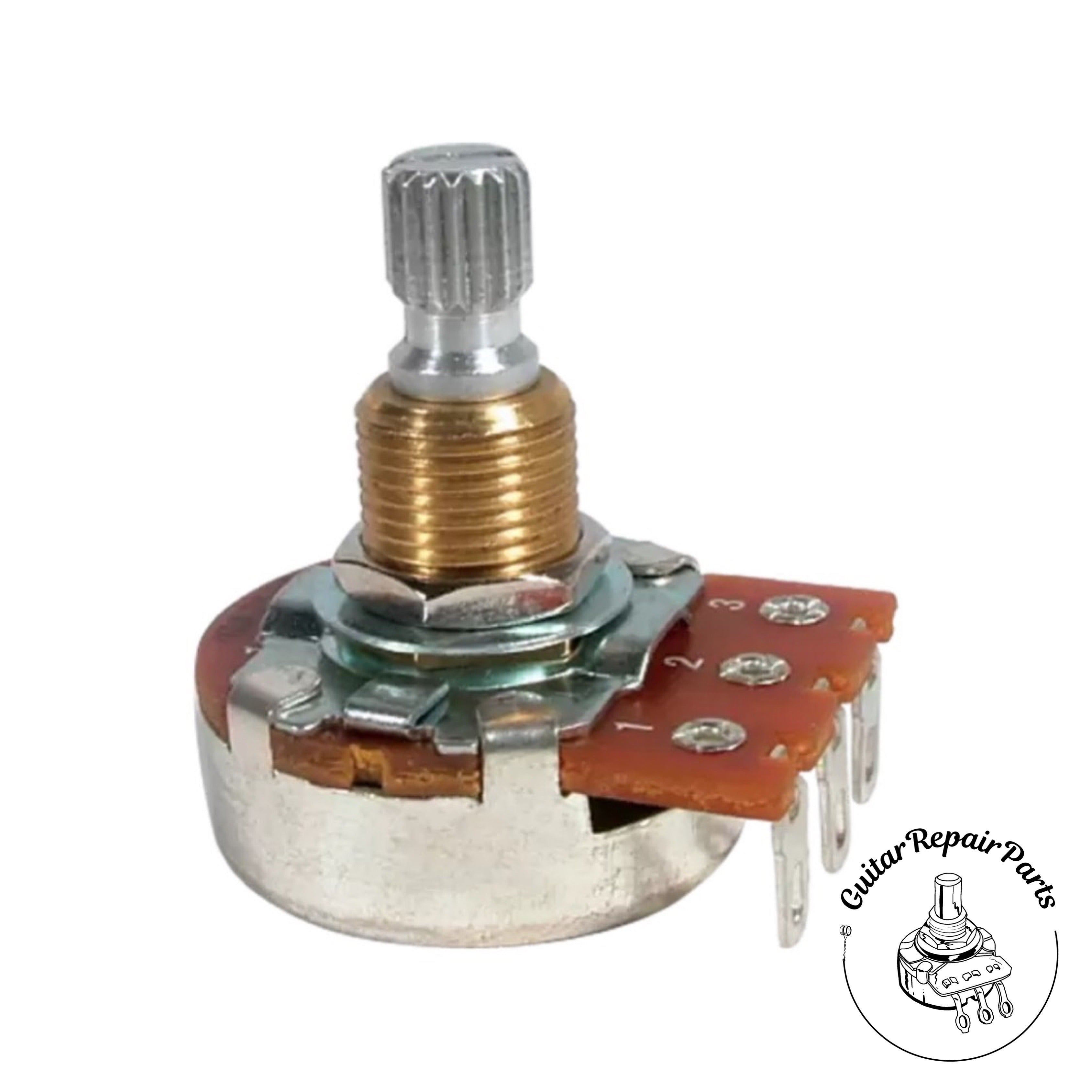 Bourns 250k Low-Friction Potentiometer, Audio Taper, Split Shaft ...